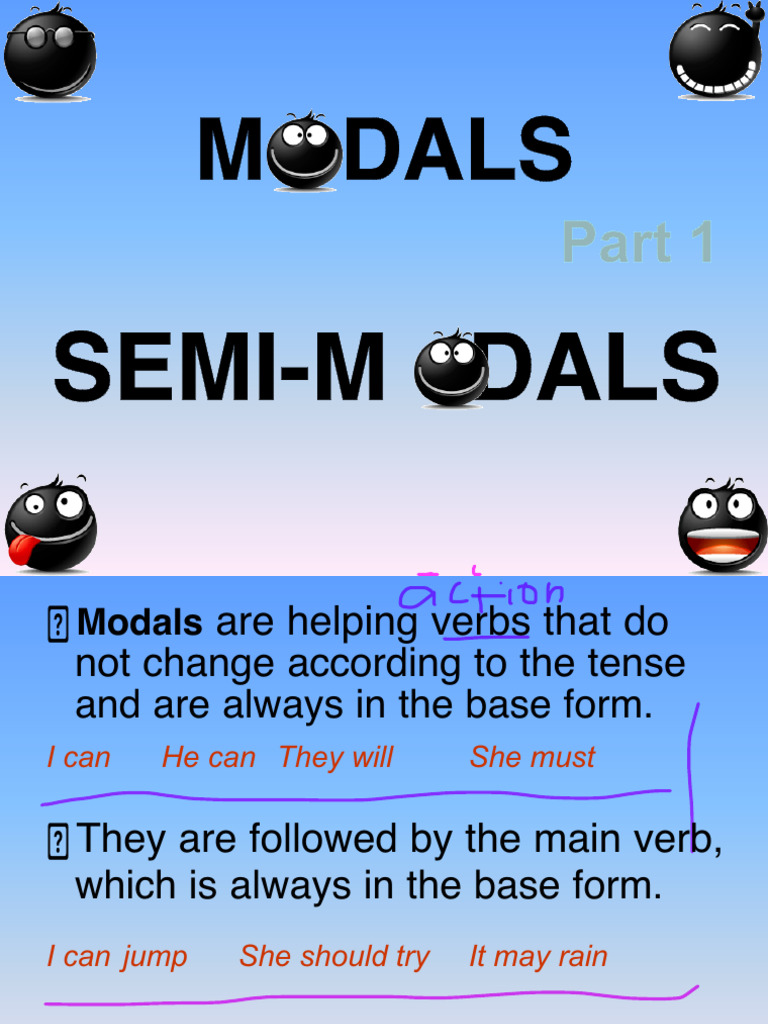 Modals Semimodals Presentation Part 12 - 2418 | PDF