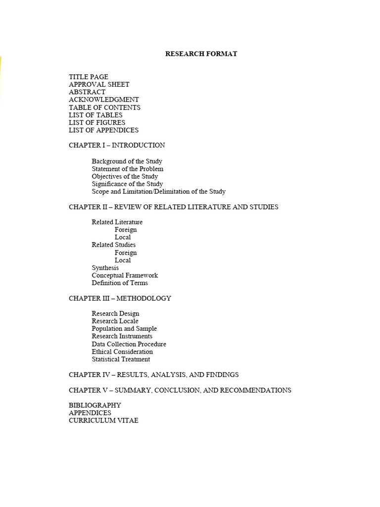 Research Format | PDF | Accounting | Methodology