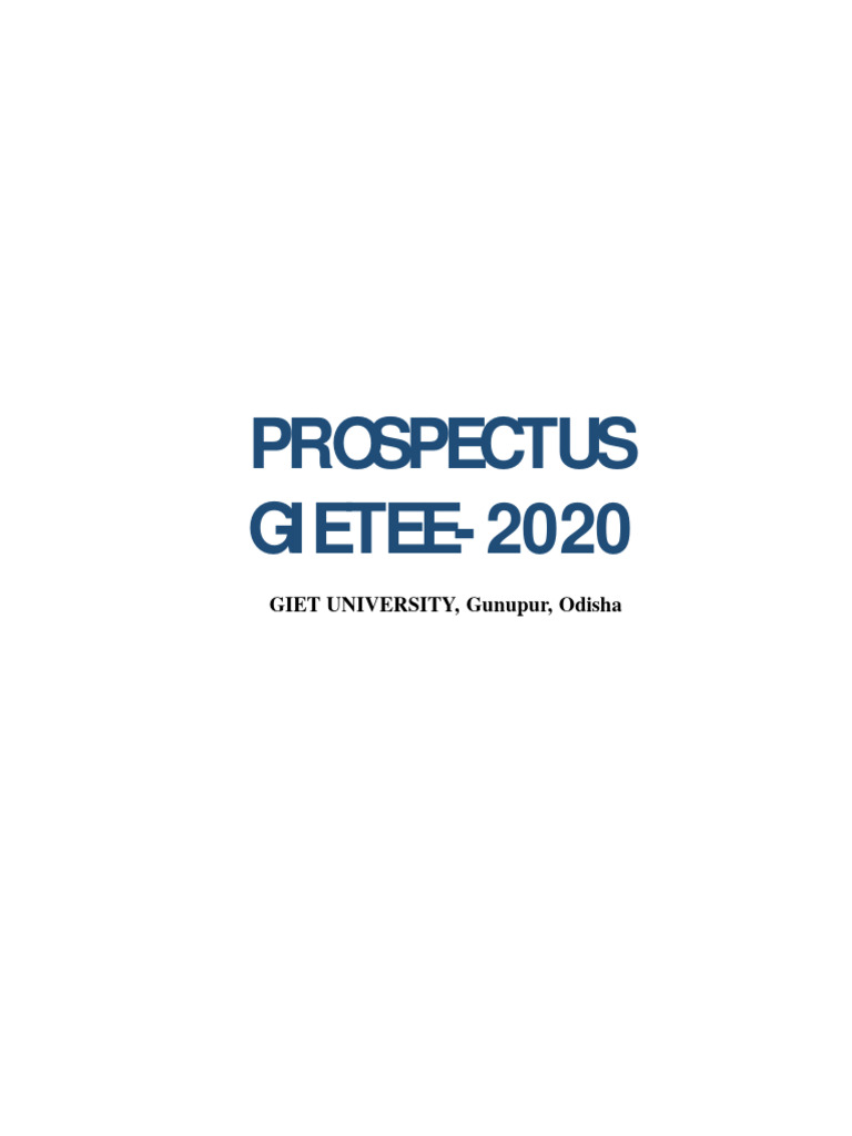 Prospectus 2020 | PDF | Academic Degree | University And College Admission