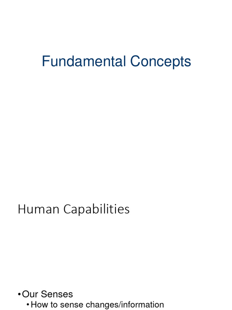 Lecture 2-Fundamental HCI Concepts | PDF | Usability | Senses