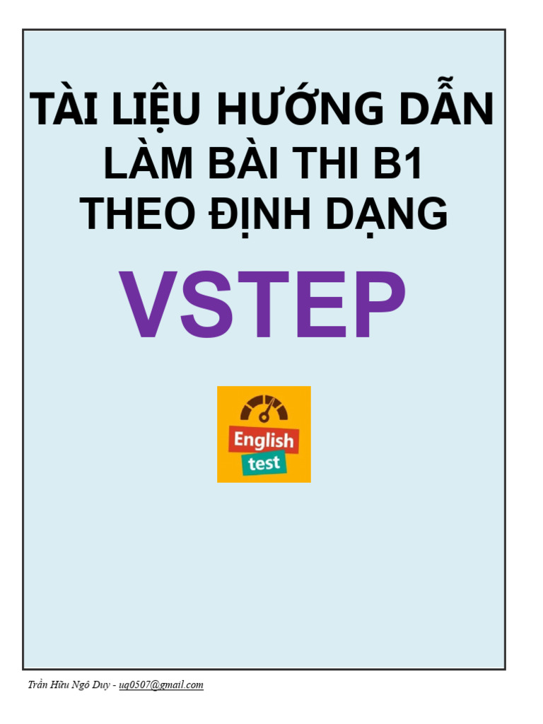 Tai Lieu Huong Dan Lam Bai Thi b1 Vstep | PDF