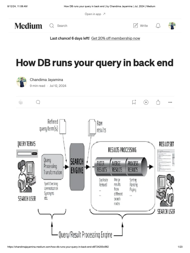 How DB Runs Your Query in Back End - by Chandima Jayamina - Jul, 2024 - Medium | PDF | Database ...