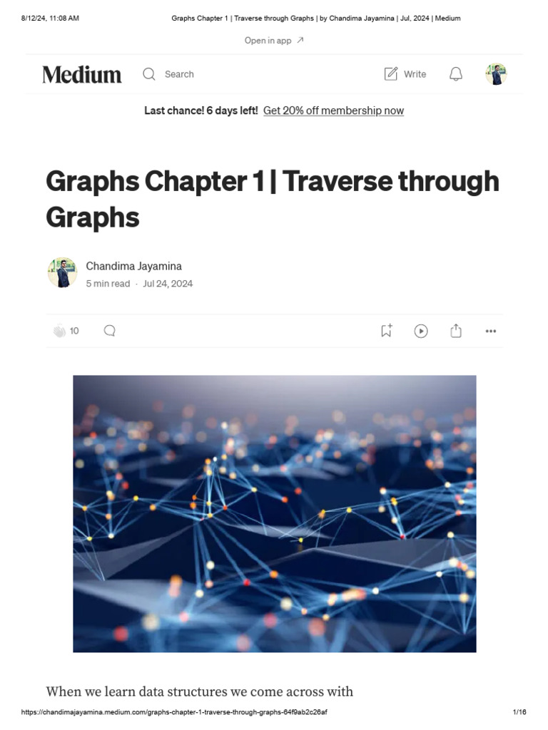 Graphs Chapter 1 - Traverse Through Graphs - by Chandima Jayamina - Jul, 2024 - Medium | PDF ...
