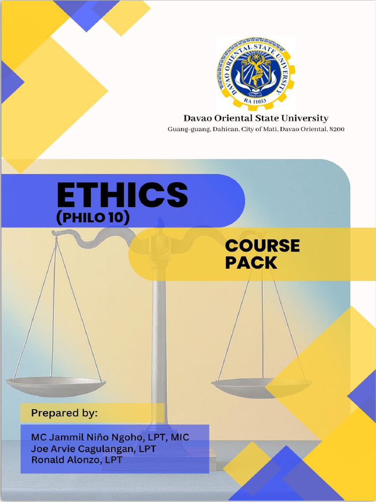 Ethics Course Pack | PDF | Morality | Metaphysics
