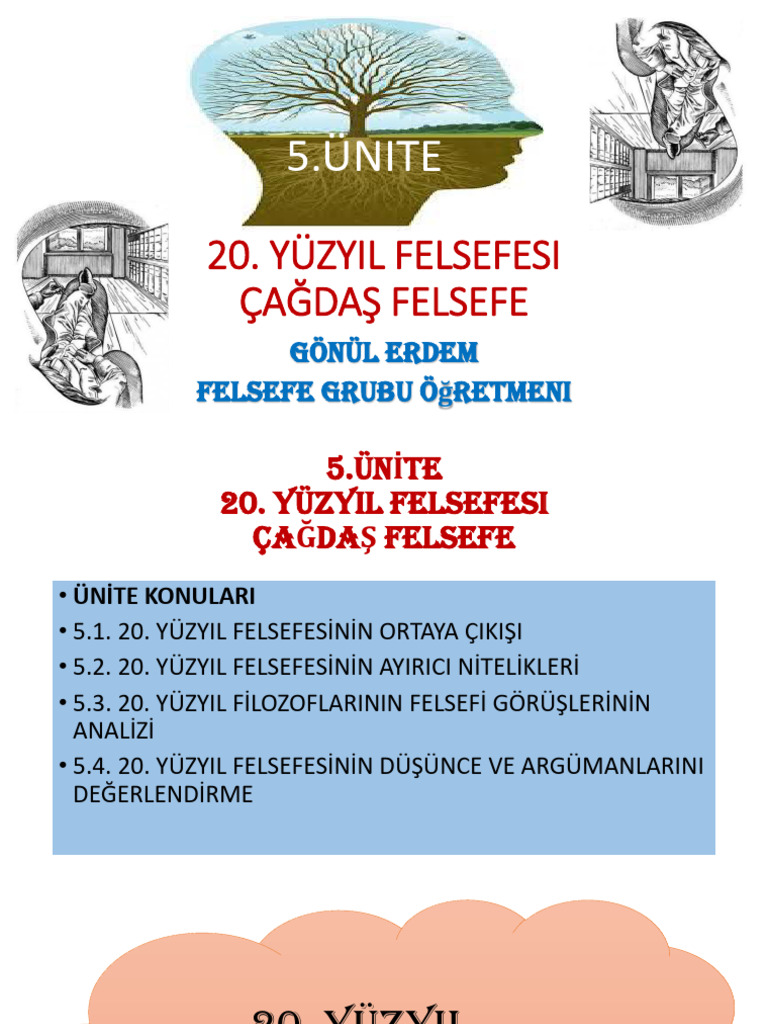 11.sinif Felsefe Dersi 5.unite 20.yuzyil Felsefesi Cagdas Felsefe Ders Notu Ve Calisma Sorulari ...