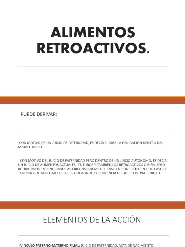 Alimentos Retroactivos Pdf Pensión Alimenticia Pagos