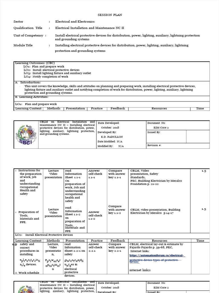 Electrical Protective Devices Installation Guide | PDF | Learning ...