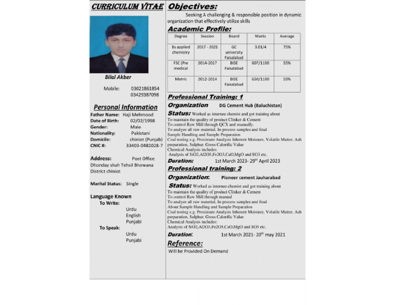 Updated CV Bilal Akber-Compressed | PDF