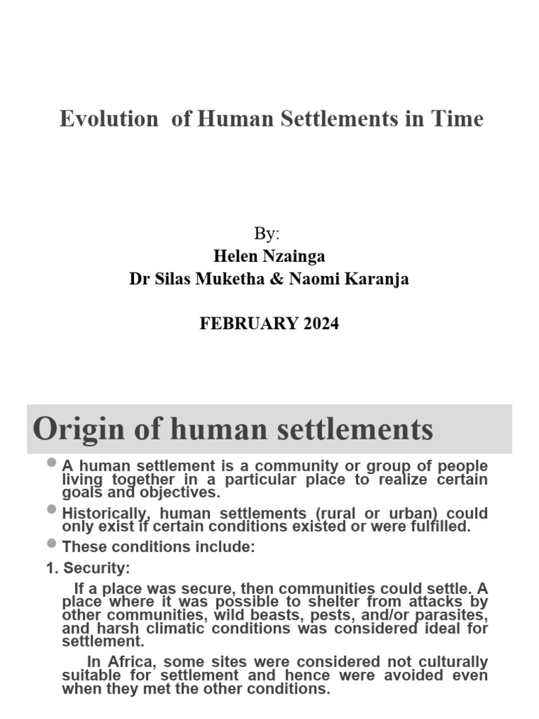 LESSON 2 Origin of Human Settlements | PDF | Village | Civilization