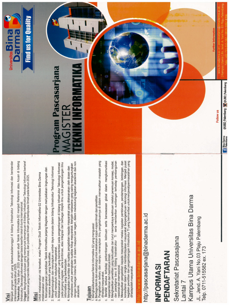 Brosur S2 Magister Teknik Informatika | PDF