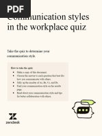 Communication Styles &matrix | PDF | Communication | Psychology