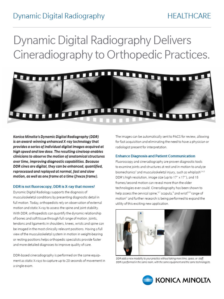 【Konica Minolta】Dynamic Digital Radiography Delivers to Orthopedic ...