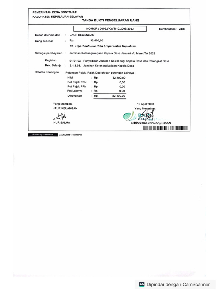 KWT BPJS Ketenagakerjaan | PDF