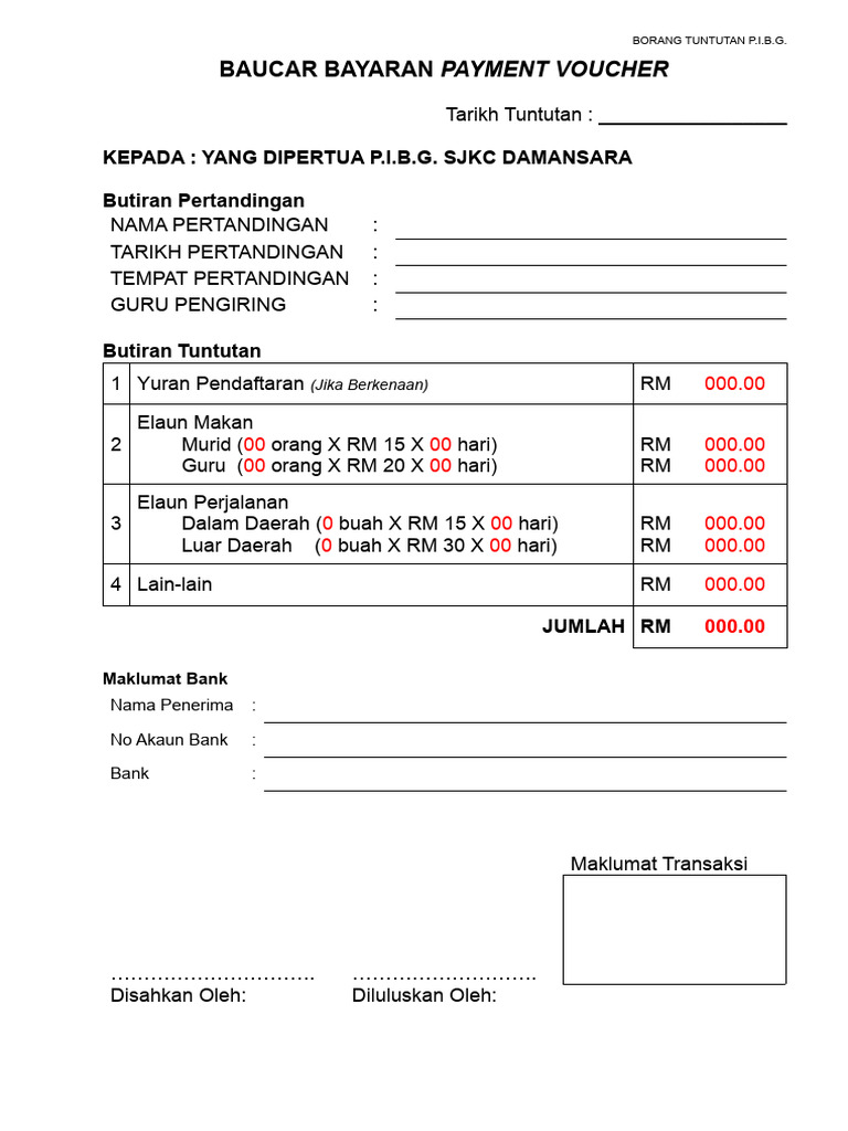 Borang Tuntutan Pibg | PDF