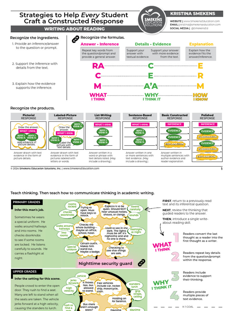 Student Response Strategies | PDF | Phonics | Knowledge