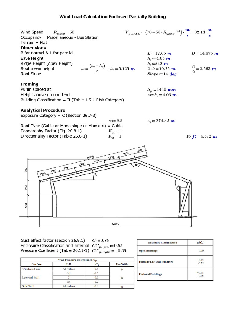 WInd Load Contoh | PDF | Applied And Interdisciplinary Physics