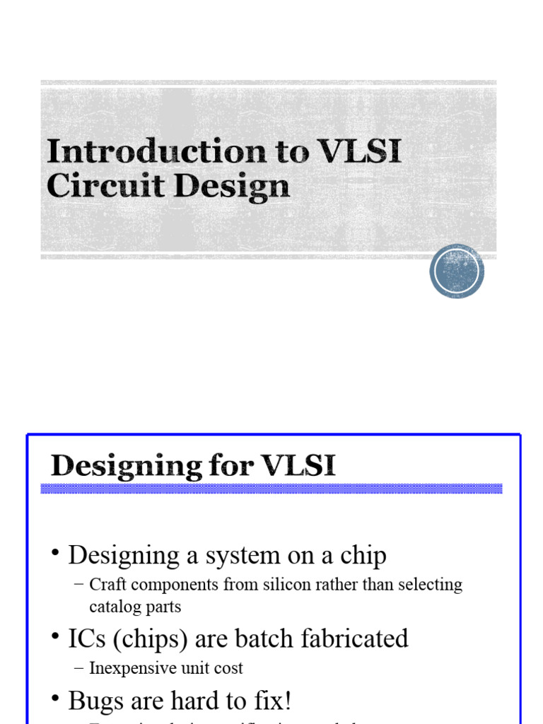 M1-Introduction To VLSI Design | PDF | Integrated Circuit | Mosfet