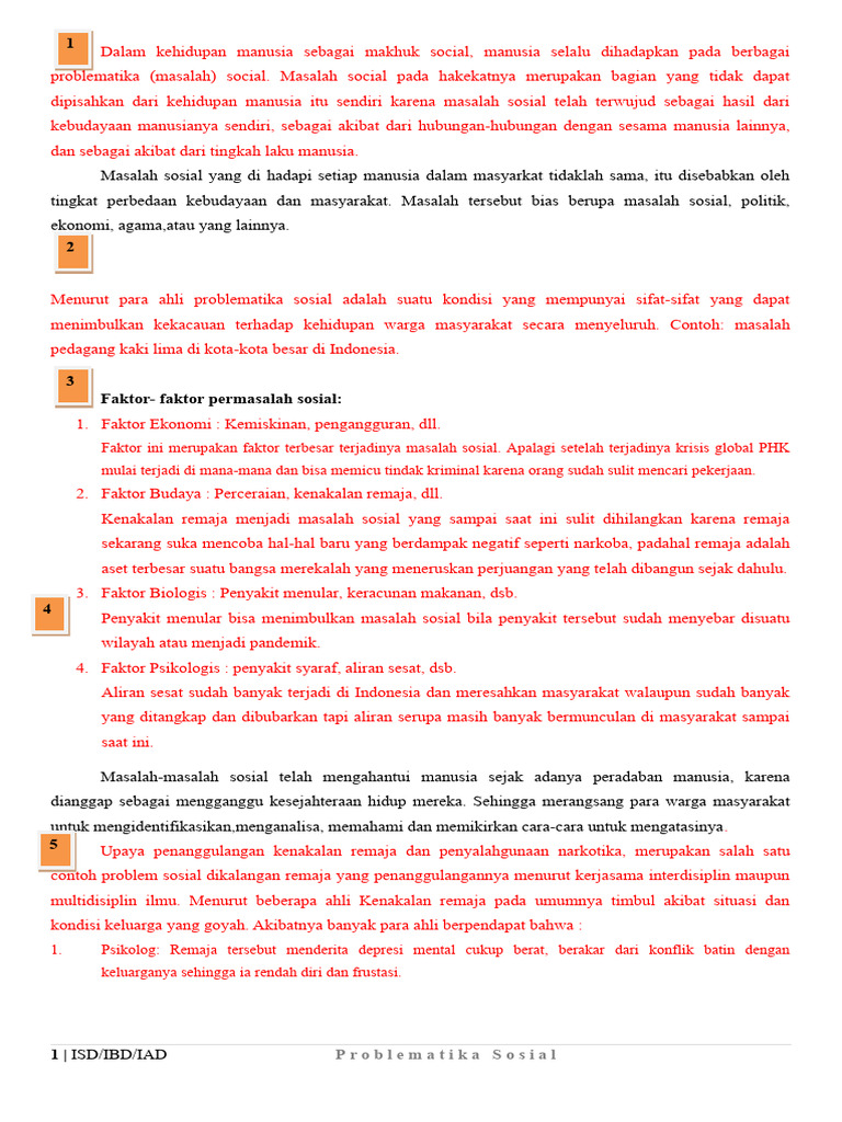 Problematika Sosial | PDF | Pengembangan Diri