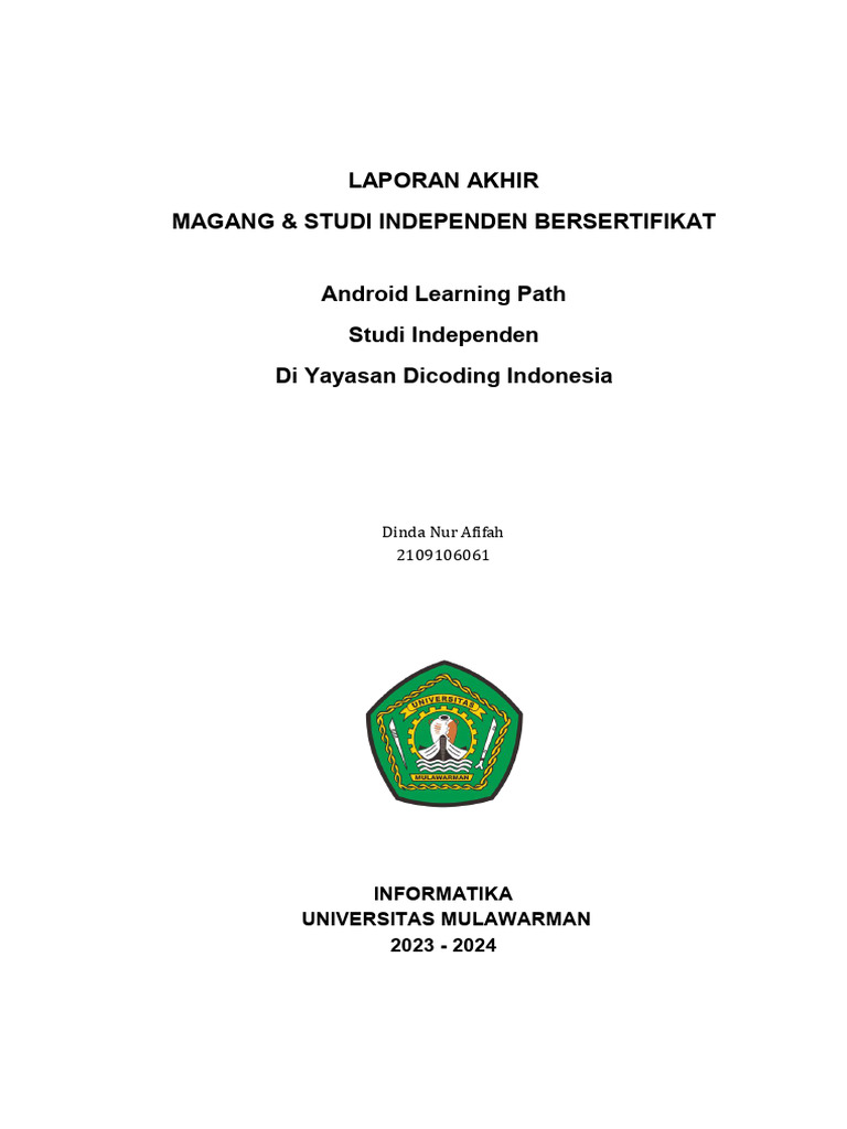 Laporan Akhir Kampus Merdeka Studi Independen Bersertifikat Bangkit | PDF Laporan Akhir Kampus Merdeka Studi Independen Bersertifikat Bangkit | PDF