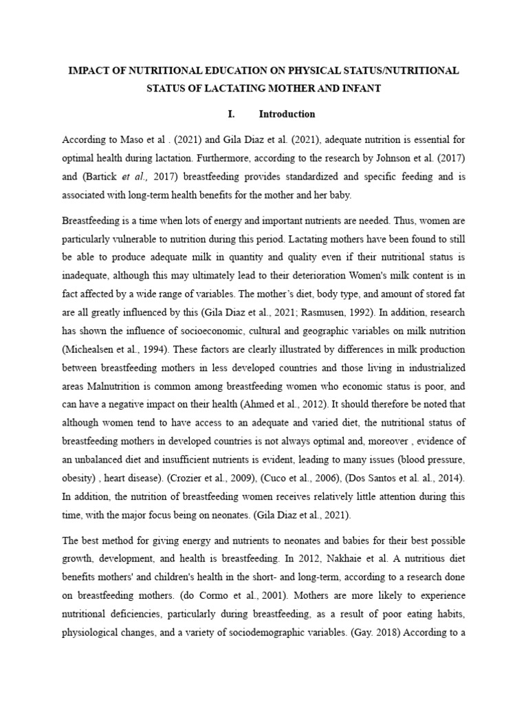 synopsis 3rd draft | PDF | Malnutrition | Breastfeeding