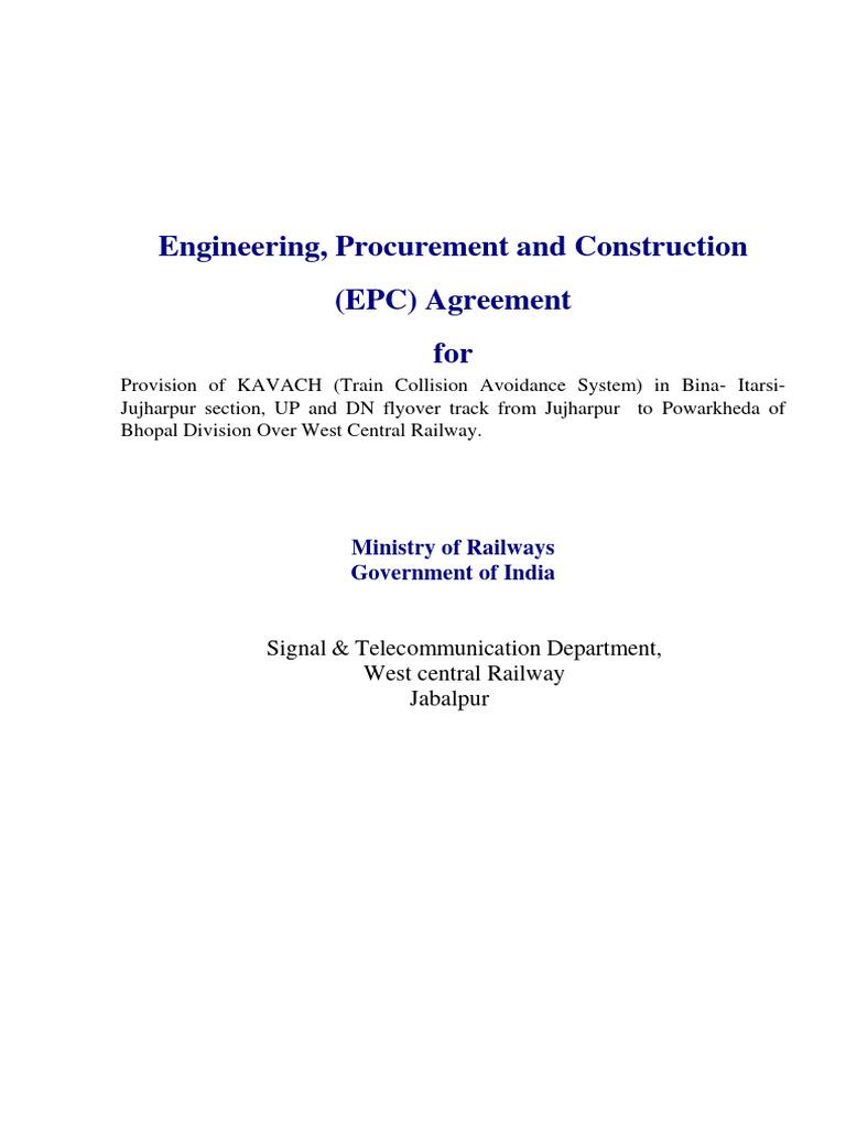 EPC Document ET BINA Kawach 01082024 | PDF | Subcontractor | Employment