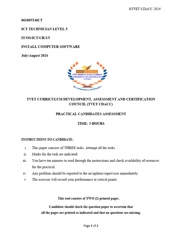 Ict Tech Lev 5 Practical | PDF | Microsoft Windows | Operating System ...