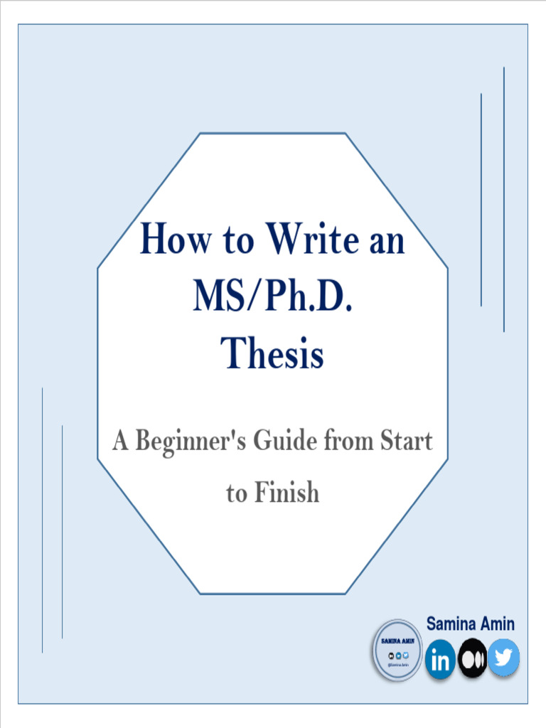 How To Write An MS - PHD Thesis | PDF | Methodology | Science