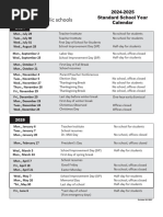 School Year 2024-25 Calendar | PDF | Schools | Academic Term