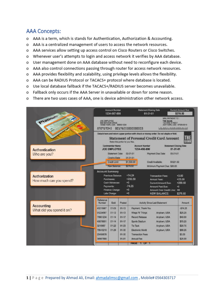 10-AAA+Concept | PDF | Radius | User (Computing)