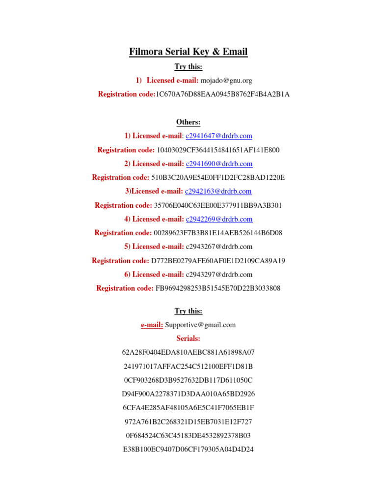 Filmora Serial Key PDF Free | PDF | Multimedia | Operating System Families