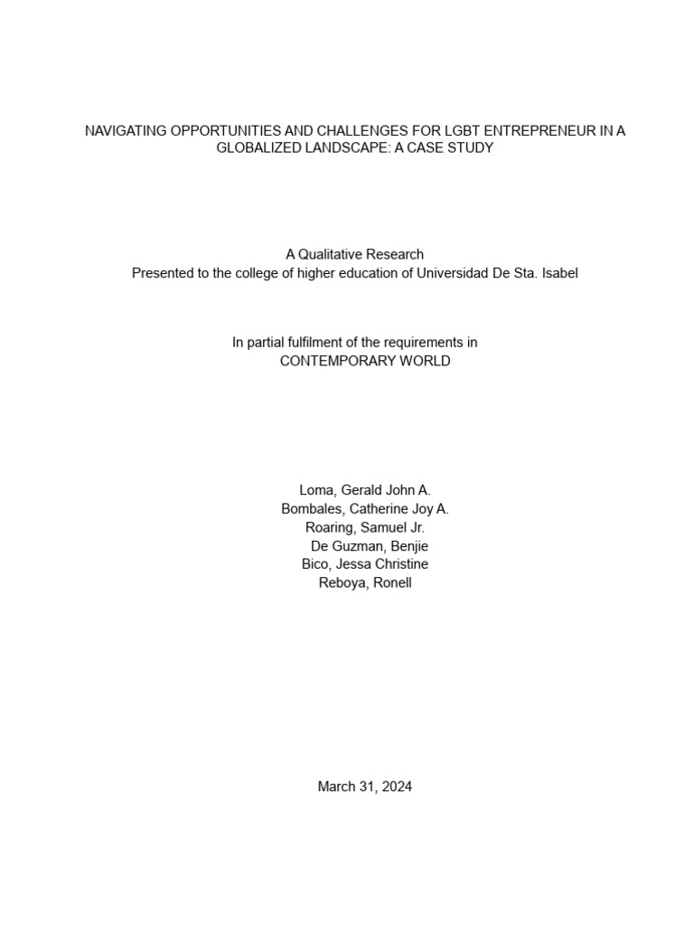 Example RESEARCH PAPER | PDF | Entrepreneurship | Methodology