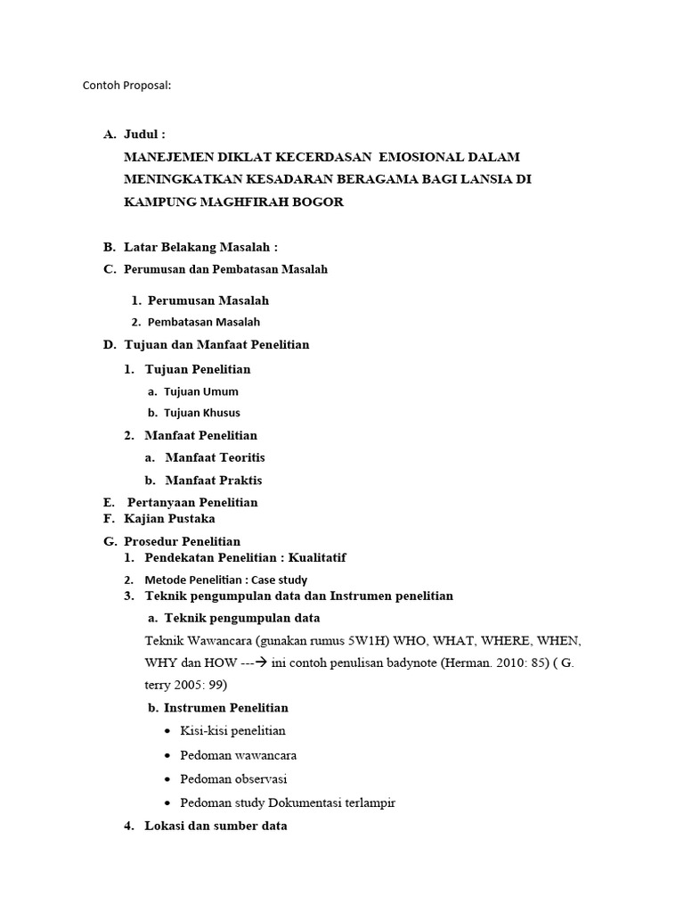 Proposal S3: Manajemen Diklat Lansia | PDF