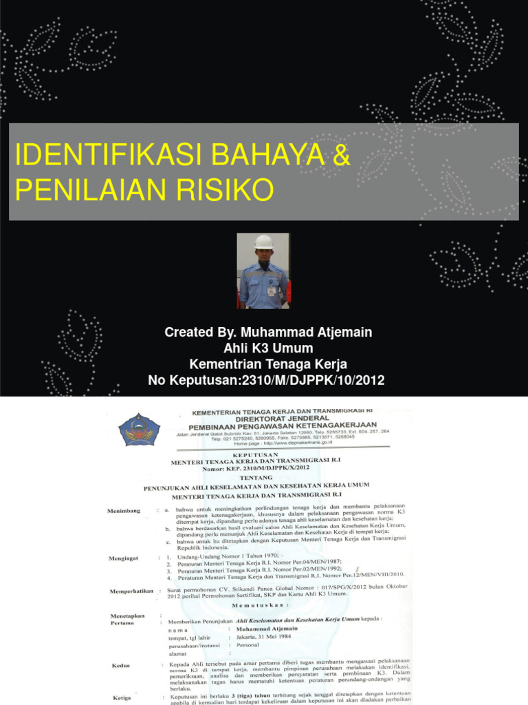 9.IBPR (Identifikasi Bahaya & Pengendalian Resiko) | PDF