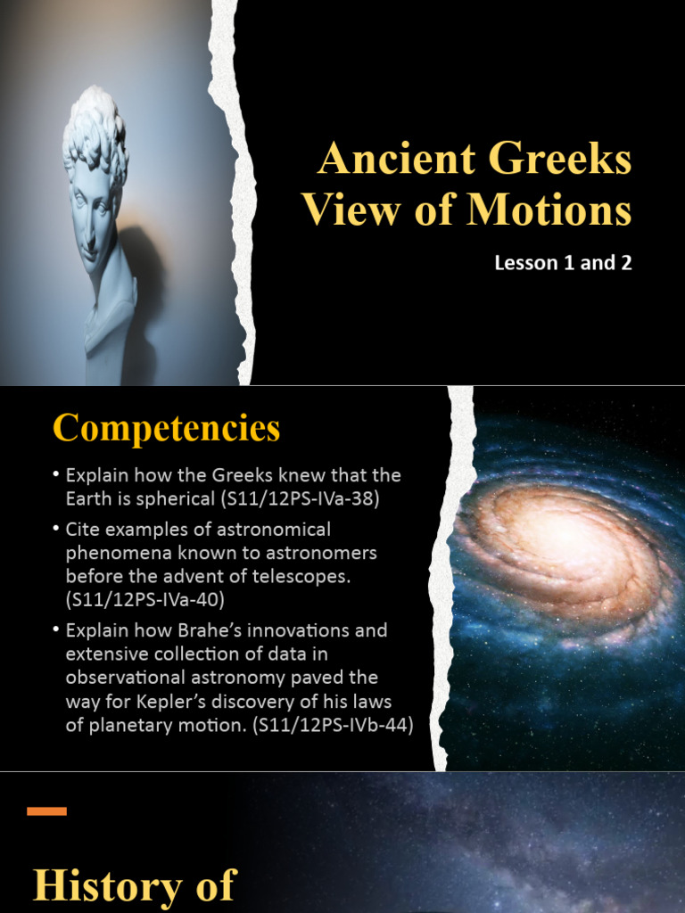 4Q L1 Ancient Greeks View of Motions | PDF | Force | Newton's Laws Of ...