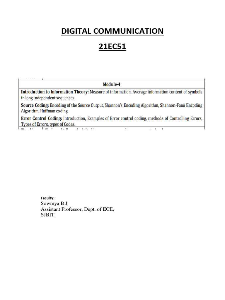 DC - 21EC51 - Module 4 Notes | PDF