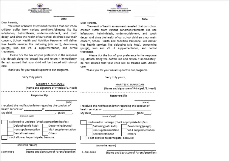 Ok Sa Deped Consent Form | PDF | Dentistry | Medical Specialties