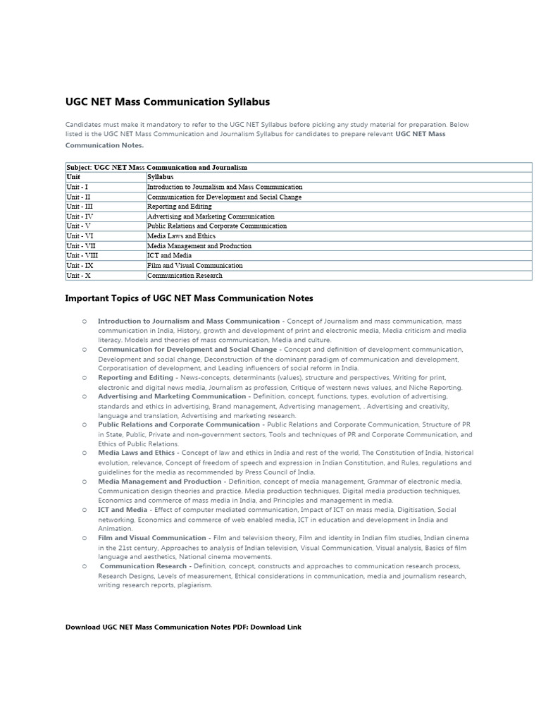 JMC Notes | PDF | Mass Media | Communication