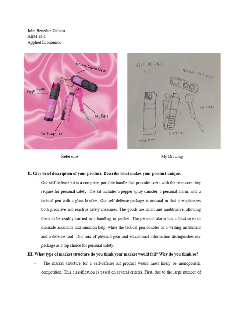 Unique Self Defense Kit Marketing Strategy Pdf Market Economics