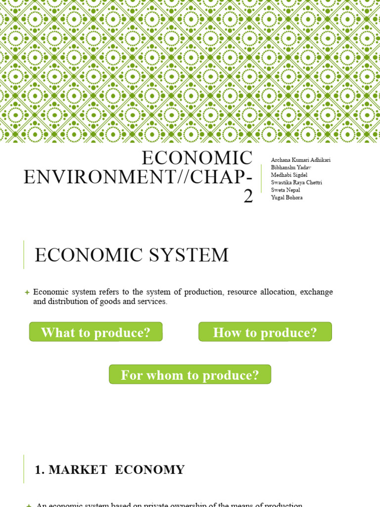 Overview of Economic Systems and Dimensions | PDF | Cost Of Living ...