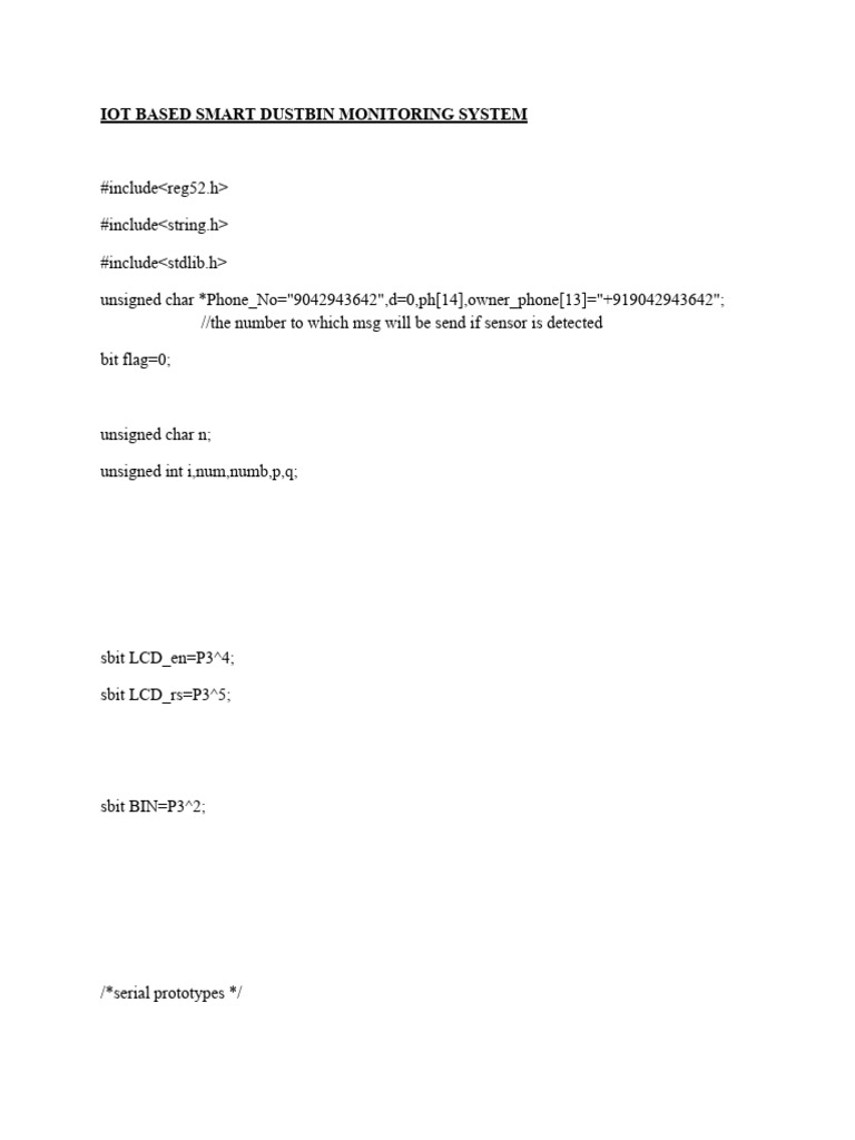 Iot Based Smart Dustbin Monitoring System Pdf Computer Science Computer Engineering