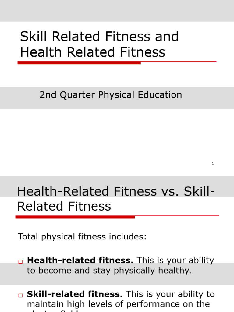 Health and Skill Related Fitness | PDF | Physical Fitness | Balance ...