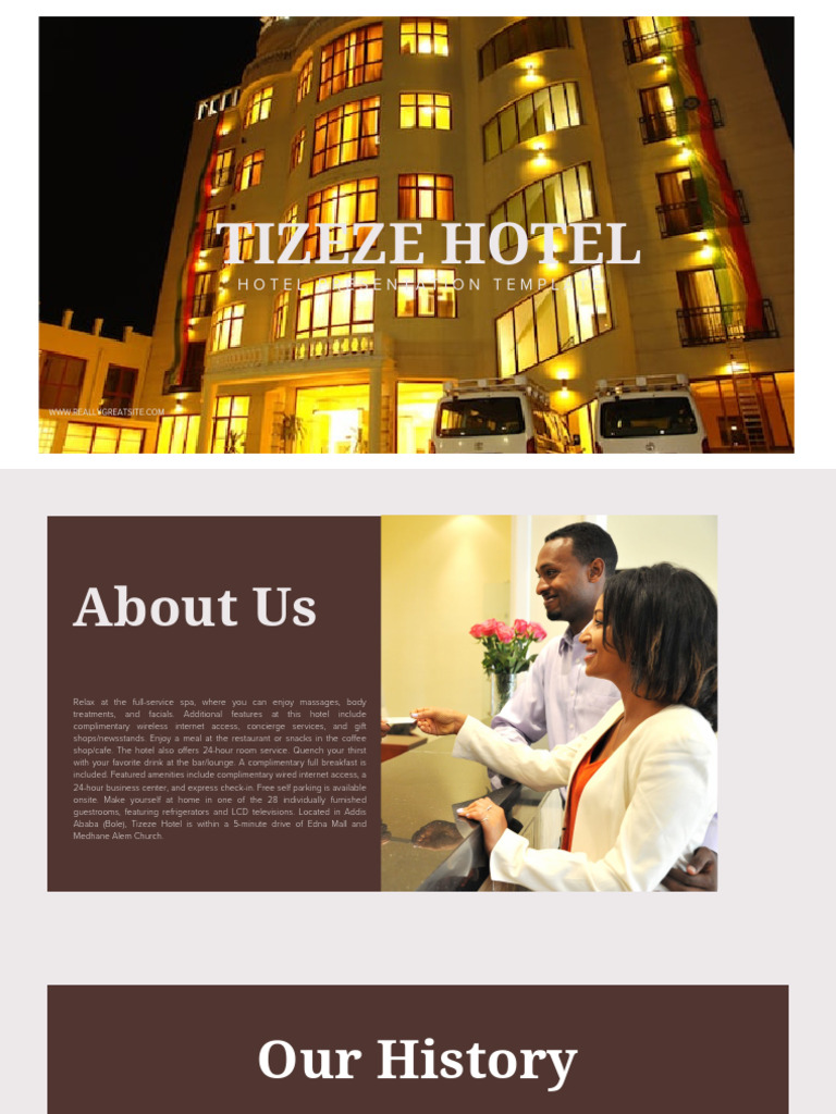 Brown and White Simple Hotel Presentation | PDF | Multimedia | Information