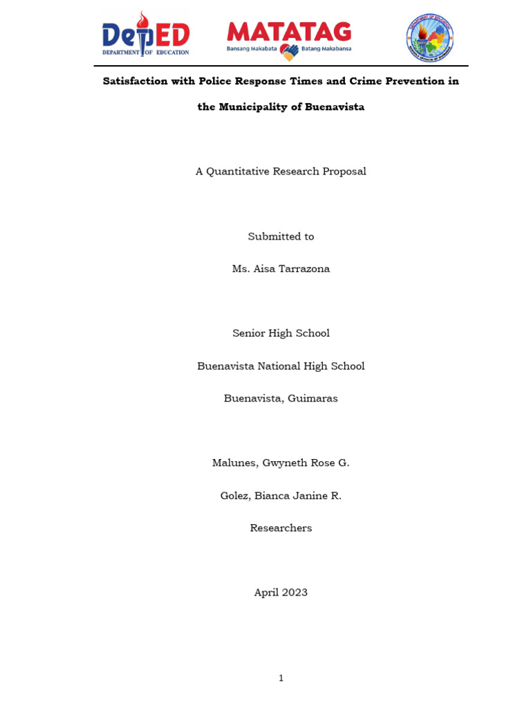 Satisfaction With Police Response Times and Crime Prevention in The ...