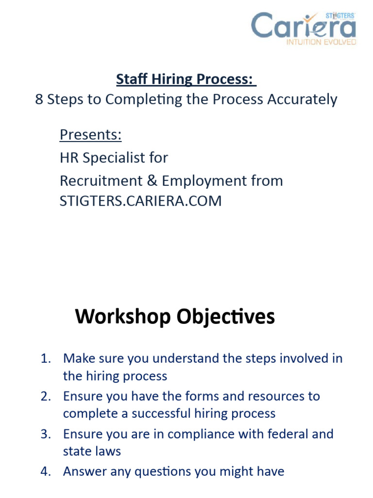 8 Steps for Effective Staff Hiring Process | PDF | Recruitment ...