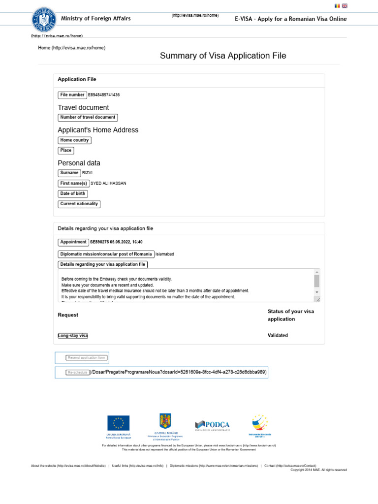 Acasa-SYED ALI HASSAN RIZVI | PDF | Travel Visa | International Relations