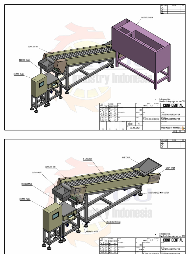 CHEESE TRANSFER CONVEYOR | PDF | Secondary Sector Of The Economy ...