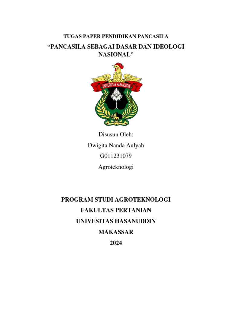 Bagi Tugas Paper Pendidikan Pancasila Gita | PDF