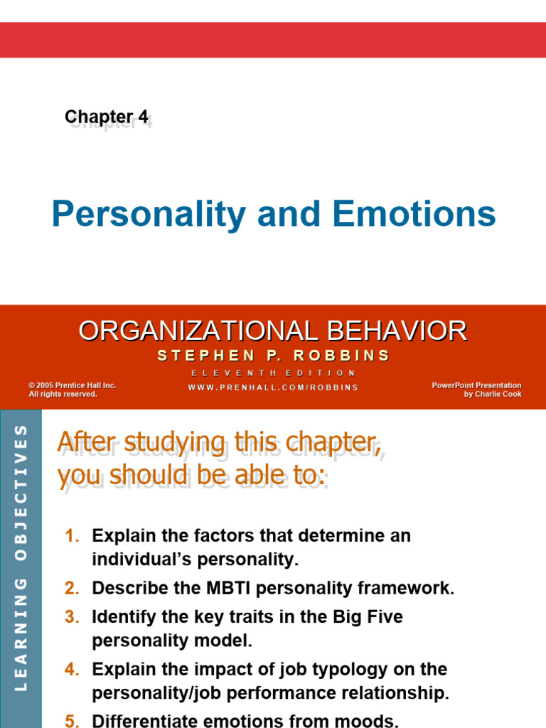 Chapter 4 Personality and Emotions | PDF | Extraversion And Introversion | Emotions