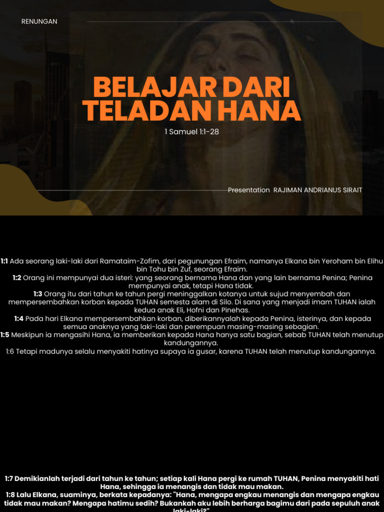 Renungan Tokoh Hana | PDF