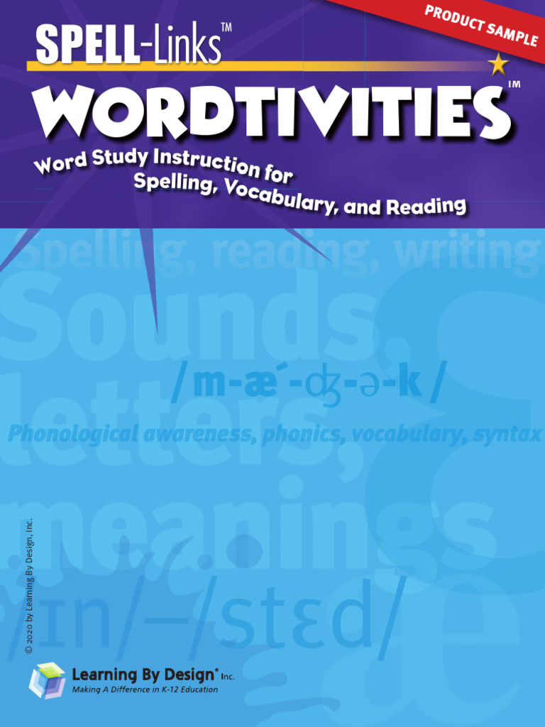 SPELL Links - Wordtivities Product Sample - 2019 | PDF | Word | Phonics